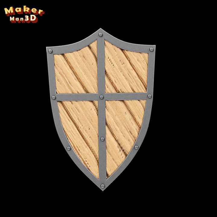 3D Printable Viking Shield 8 by MakerMan3D